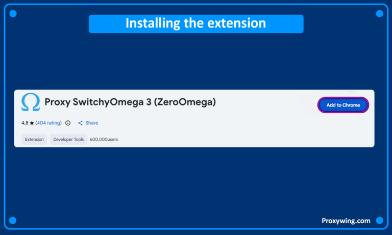 How to Configure a Proxy in SwitchyOmega Extension (Chrome & Edge)