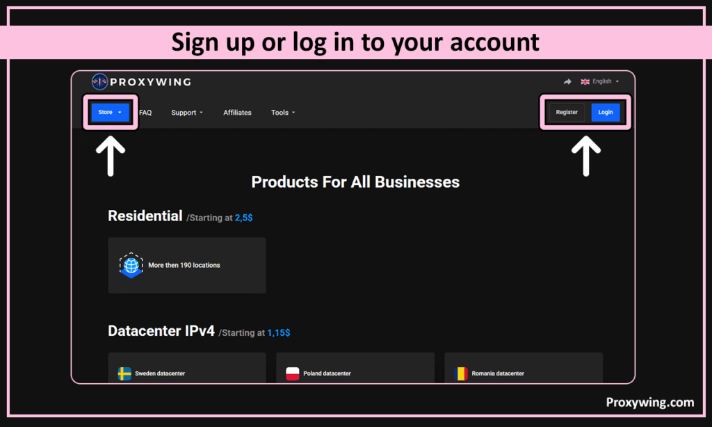 How integrate Proxiwing’s proxies to Xlogin antidetect browser